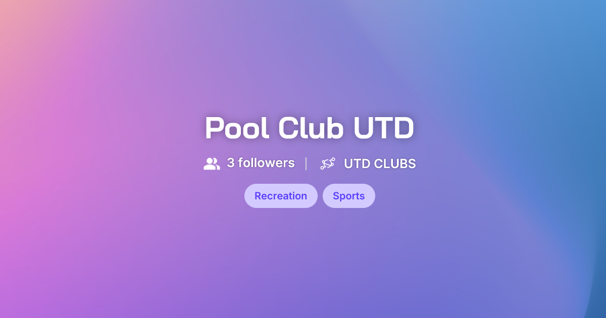 Pool Club UTD - UTD CLUBS